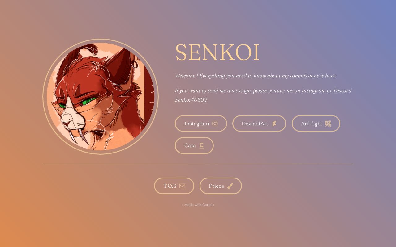 Senkoi's price list